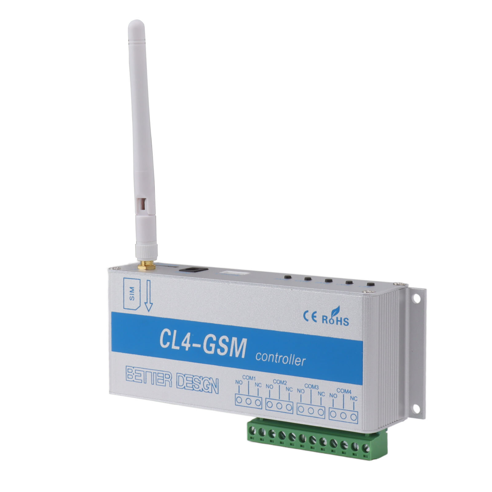 SMS GSM устройство открывания ворот IP30 защита алюминиевое реле дистанционного управления для гаража, ангара, склада