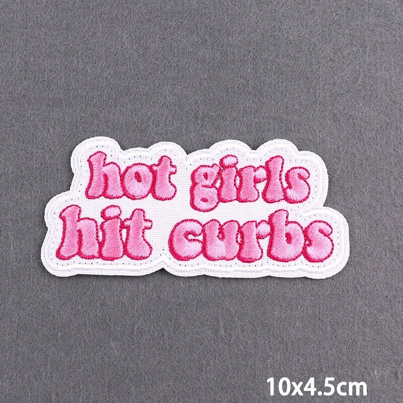 Термоаппликация "Hot Girls Hit Curbs", розовый, PE10036CT