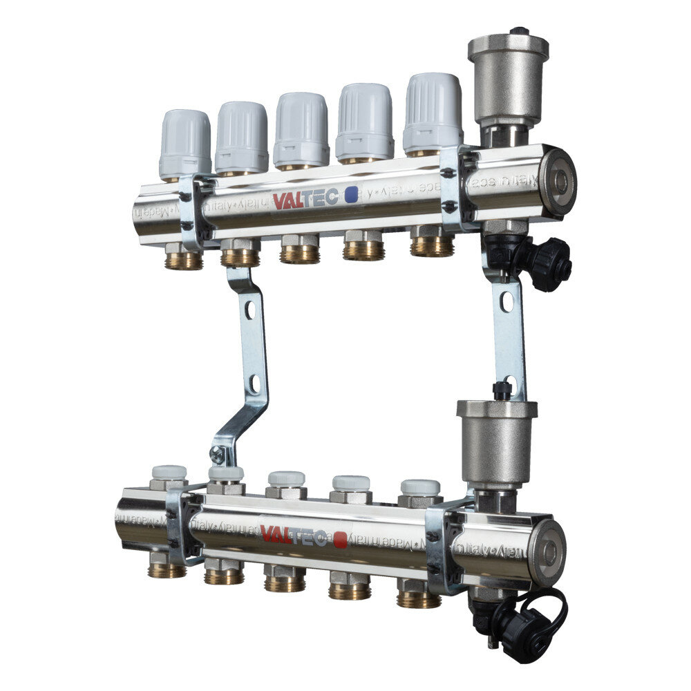 Коллекторная группа в сборе, 1х 9 вых. 3/4 ЕК VTm VTc.594. EMNX.0609