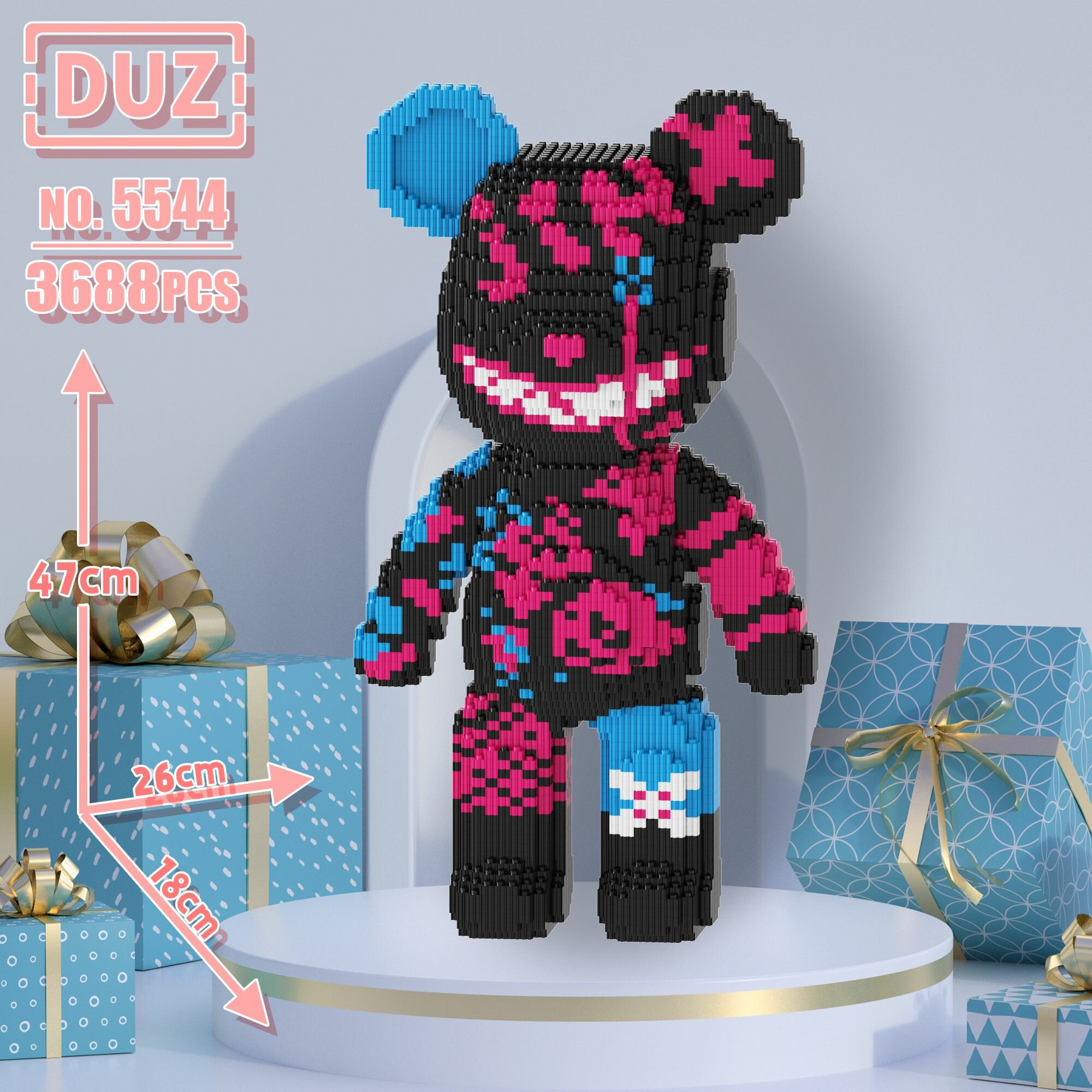 DUZ конструктор /3D KAWS игрушка-медведь, лего совместимый