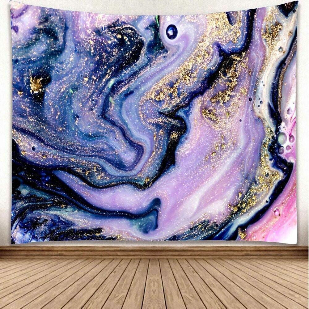 Гобелен двуспальная кровать из фиолетового мрамора