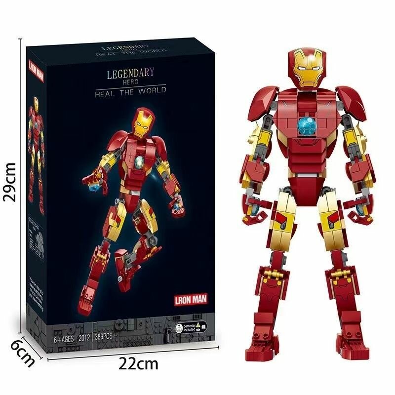 Совместимый подарок Super Heroes 76206 Железный человек Строительный набор для взрослых