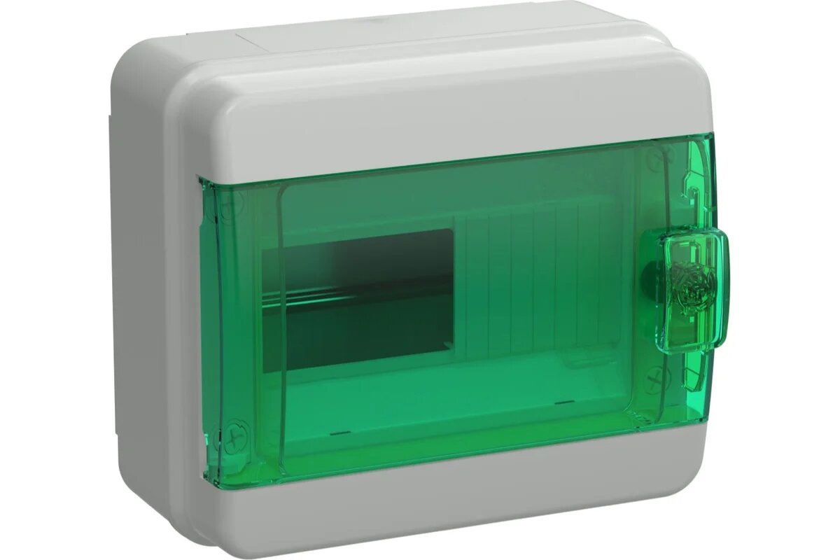 IEK TEKFOR КМПн-8 корпус из пластика с зелёной прозрачной дверью TF5-KP72-N-08-65-K03-K06
