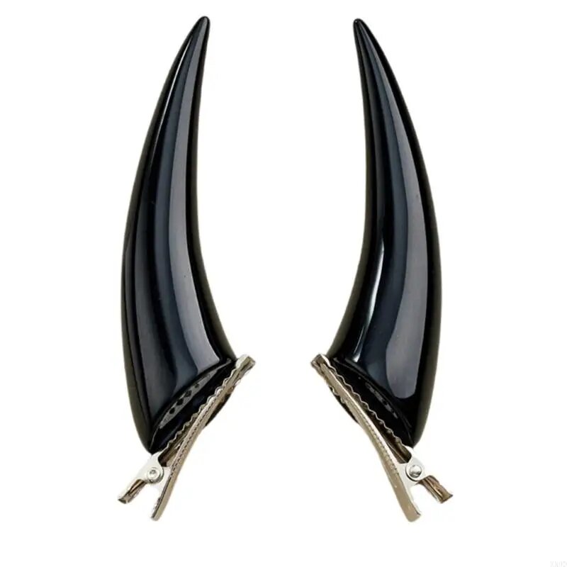 Готические заколки-рожки VUDUVF Черный, Black