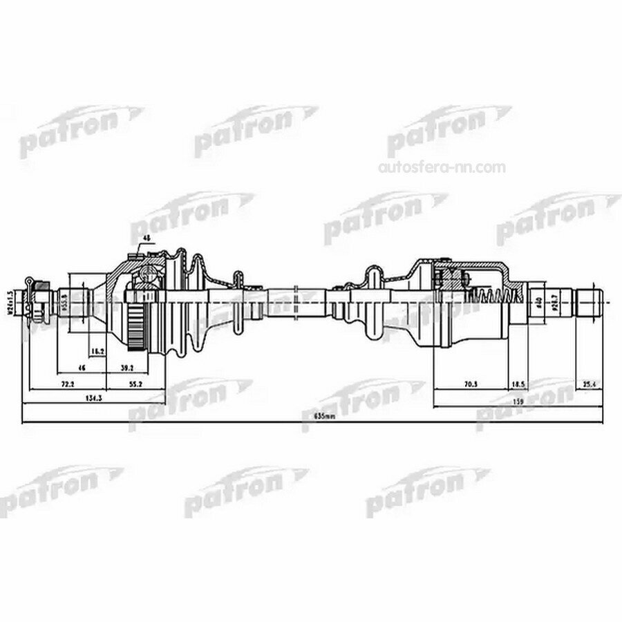 PATRON PDS1516 Полуось привода