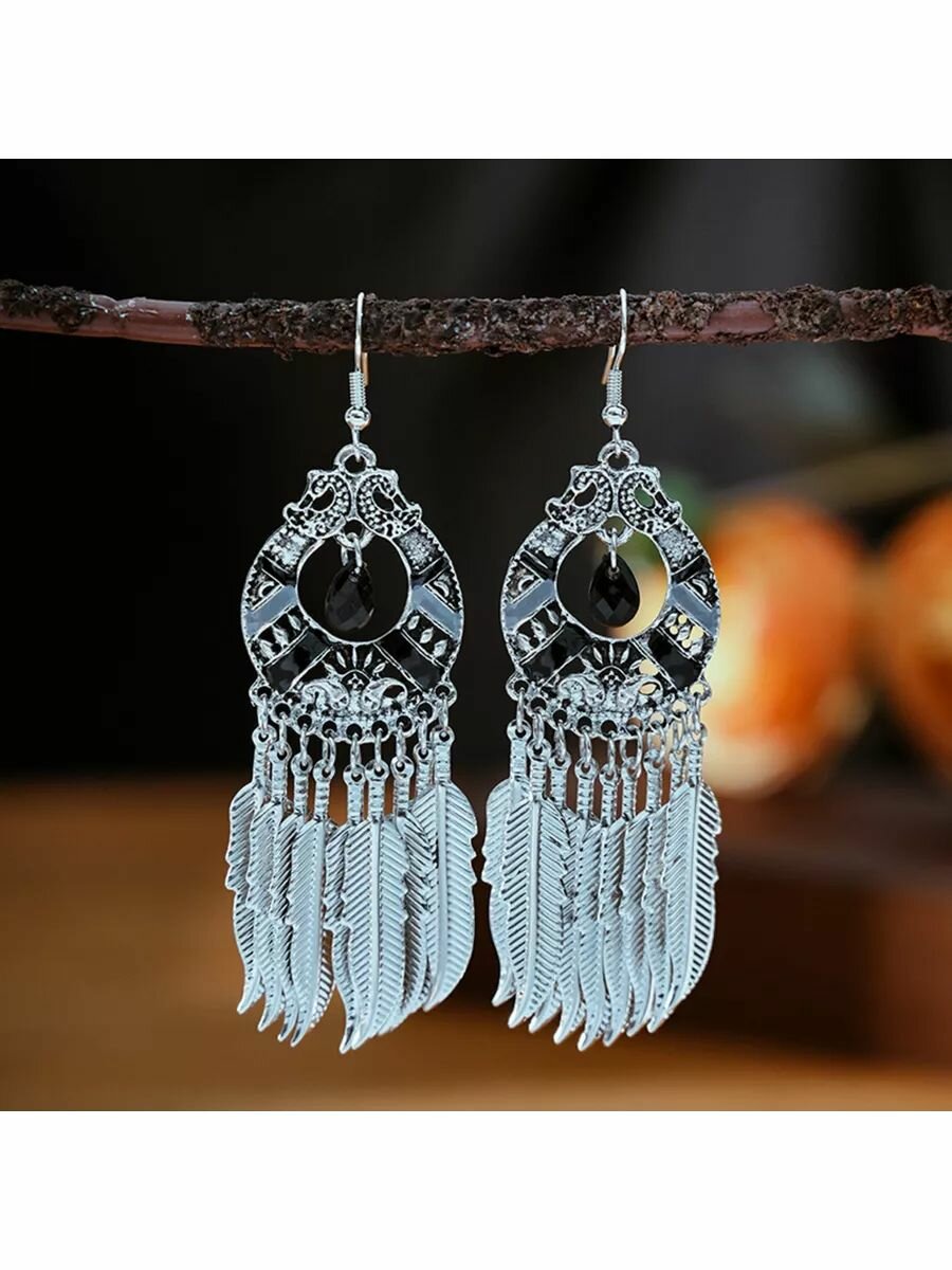 Серьги, искусственный камень