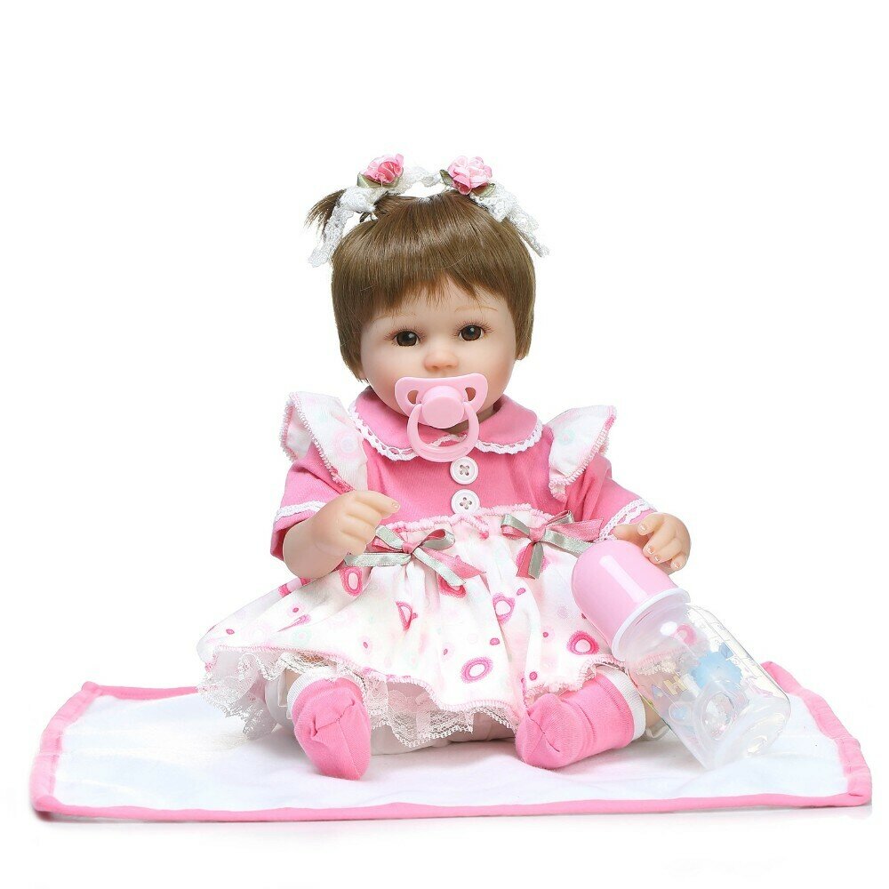 Reborn Baby Doll Girl 17 "Real Life Babies Art Doll Мягкая ткань Тело отлично