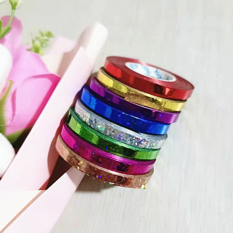 Лента упаковочная для подарков, воздушных шаров, лазерная лента,50/100м=v=