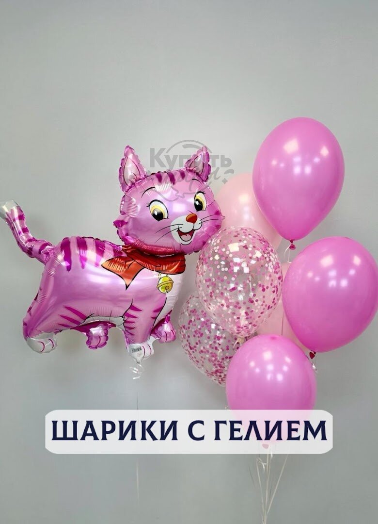 Воздушные шары с гелием, шарики воздушные "Для девочек" №1487