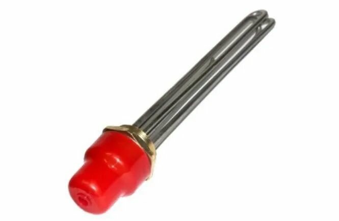 Блок ТЭН прямой, нерж. сталь, гайка латунная 15000 W, 380 V на резьбе 2" (58мм) / L тэна 400мм