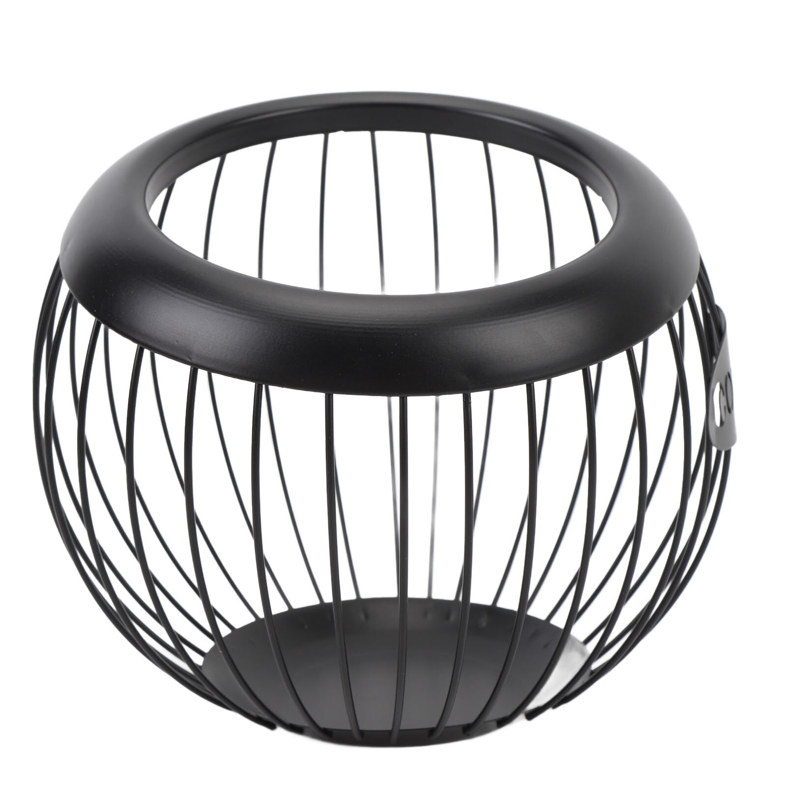 Держатель для кофейных капсул, проволочная корзина, большая емкость, железная корзина для хранения кофейных капсул для кофейной барной стойки, настольная, черная