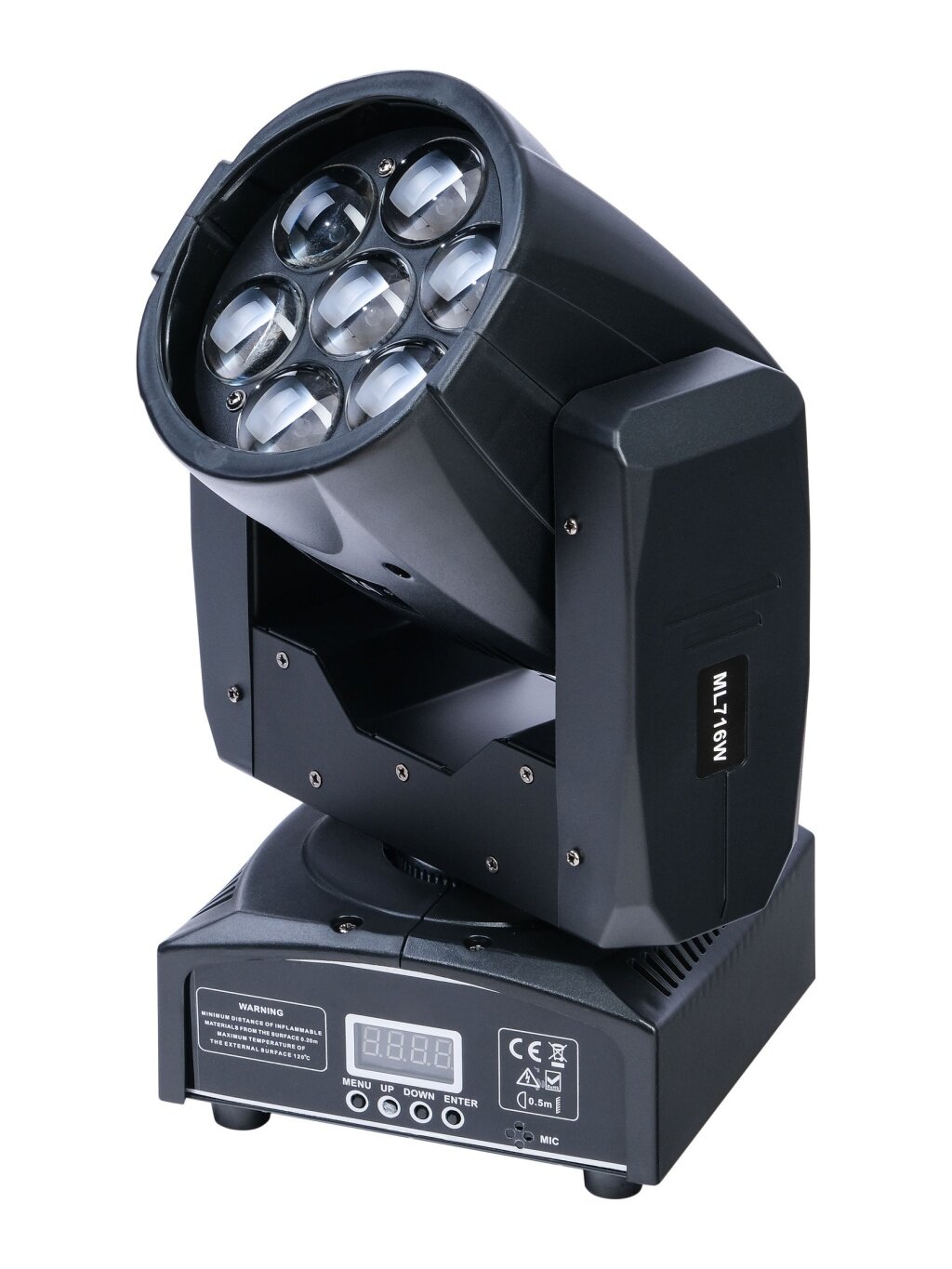 ML716W Моторизированная световая "голова", RGBW, 7х16Вт, Bi Ray