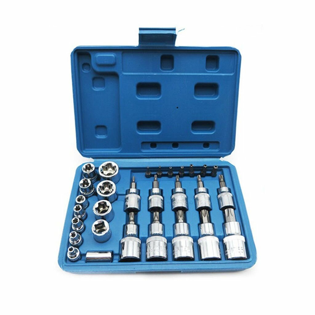 Набор из 29 головок Torx Star Bit типа папа и E для Т-образных с битами ручного ремонта