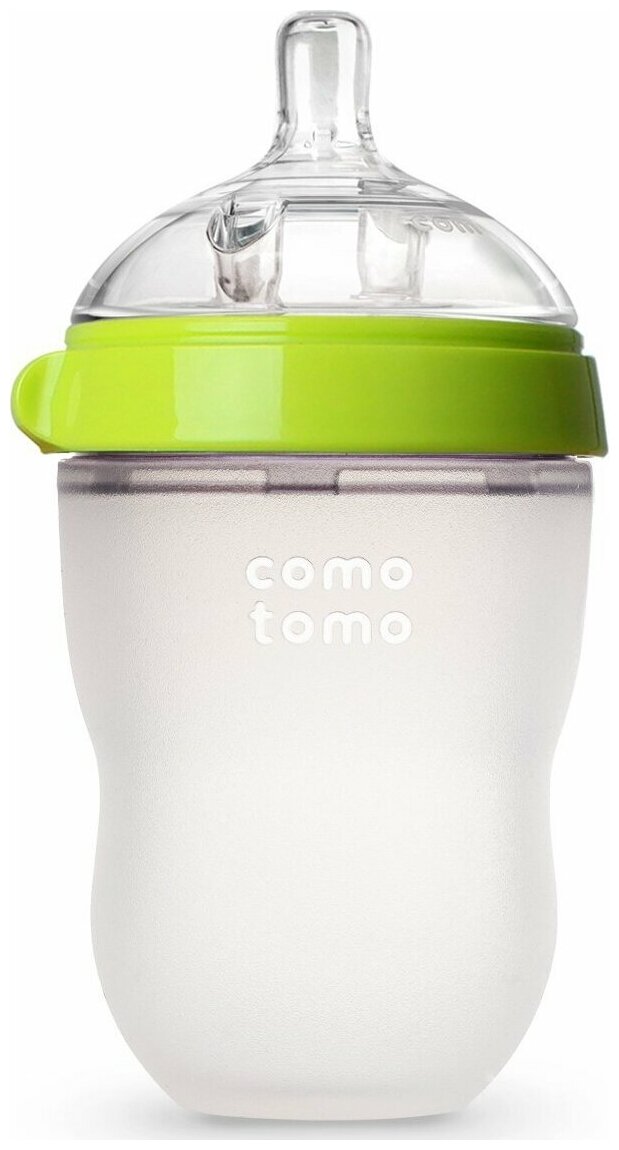 Оригинал Comotomo Natural Feel Baby Bottle Бутылочка для кормления, зеленый 250 мл