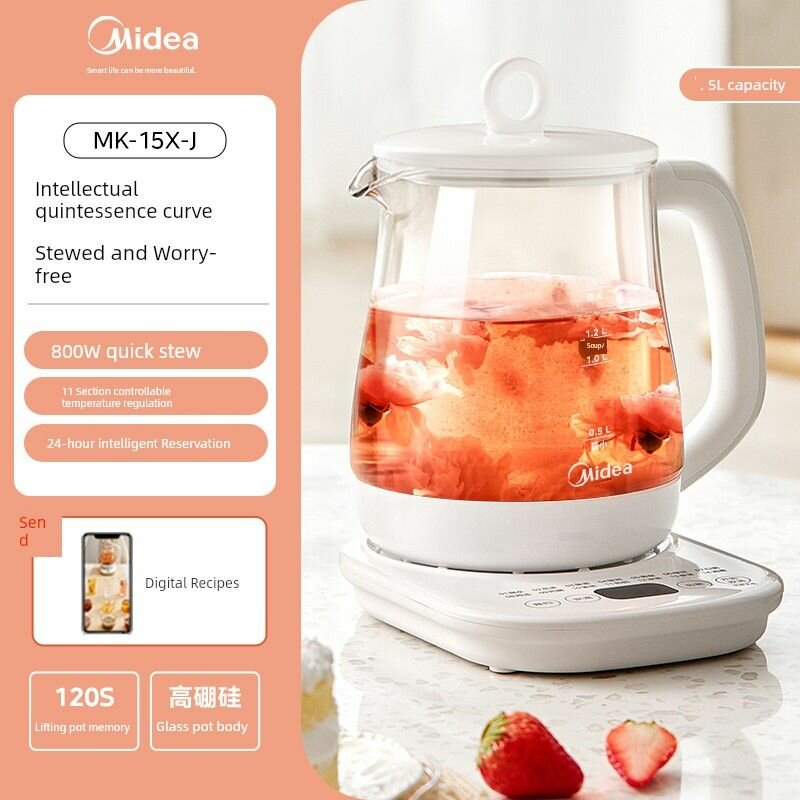 Электрочайник Midea 2л для здоровья (Слоновая кость)=v=