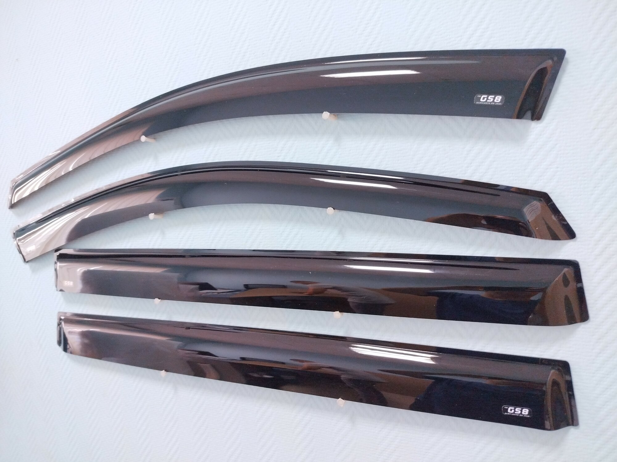 Дефлекторы окон GAC GS8 с 2016 по 2020, к-т 4 шт, скотч 3M