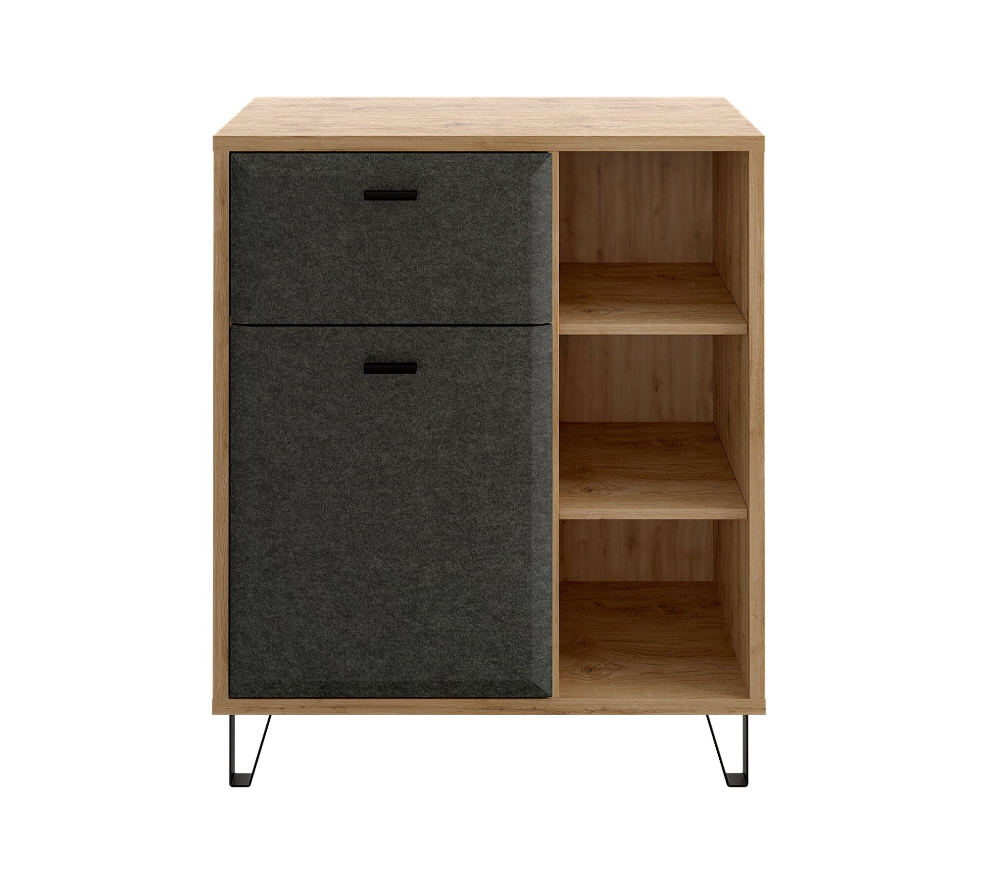 Тумба БРВ Мебель GRACE KOM1D1S Дуб наварра/Графит Размеры: Высота 945мм Глубина 420мм Ширина 790мм