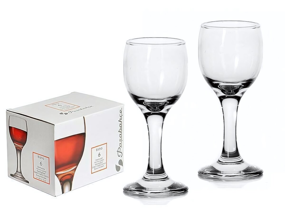 Набор рюмок «Bistro» для ликера, стекло, 60мл, 6шт, элегантный дизайн