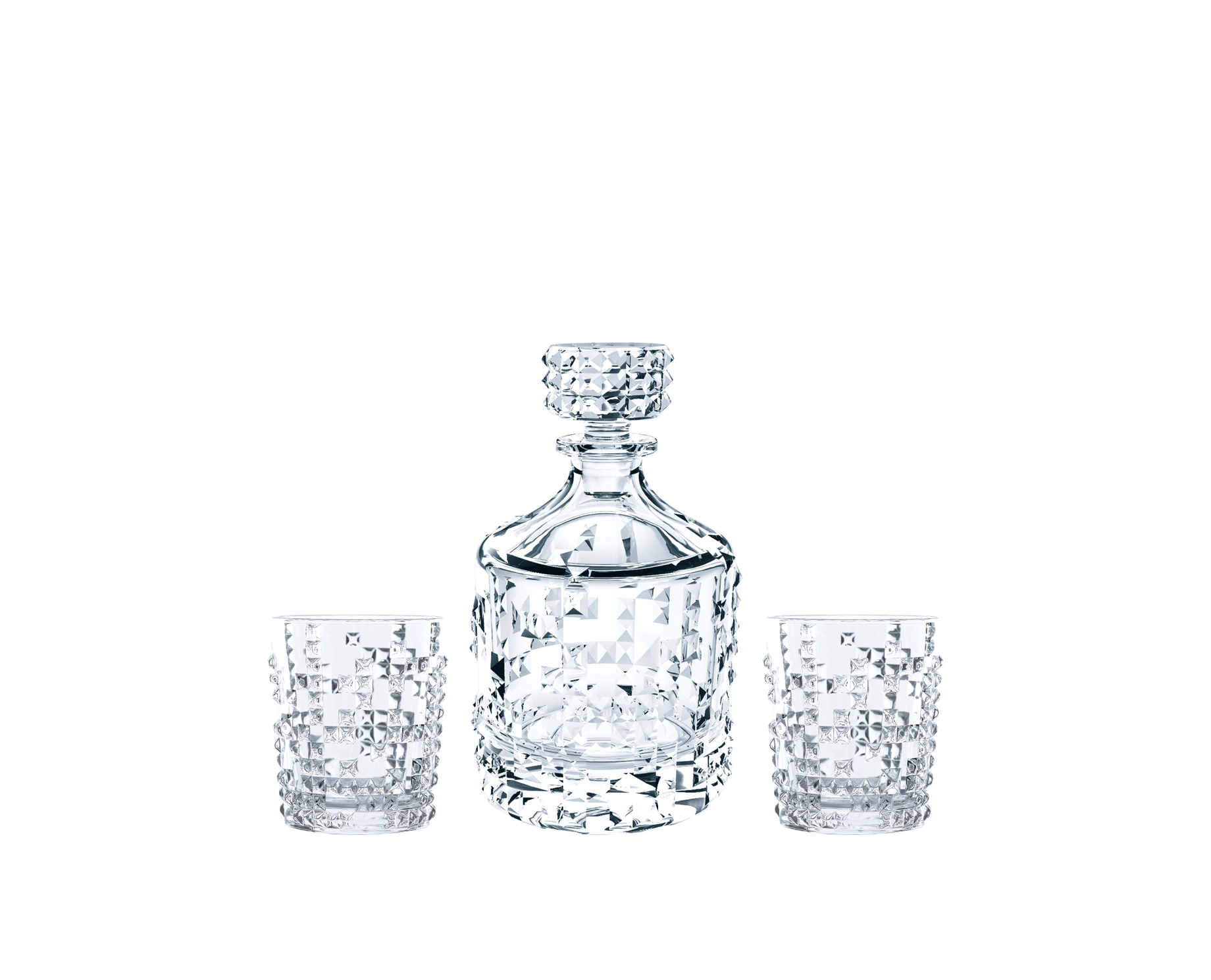 Набор 3 предмета для виски (декантер + 2 бокала) Nachtmann Punk, Декантер 750 мл, стакан 348 мл