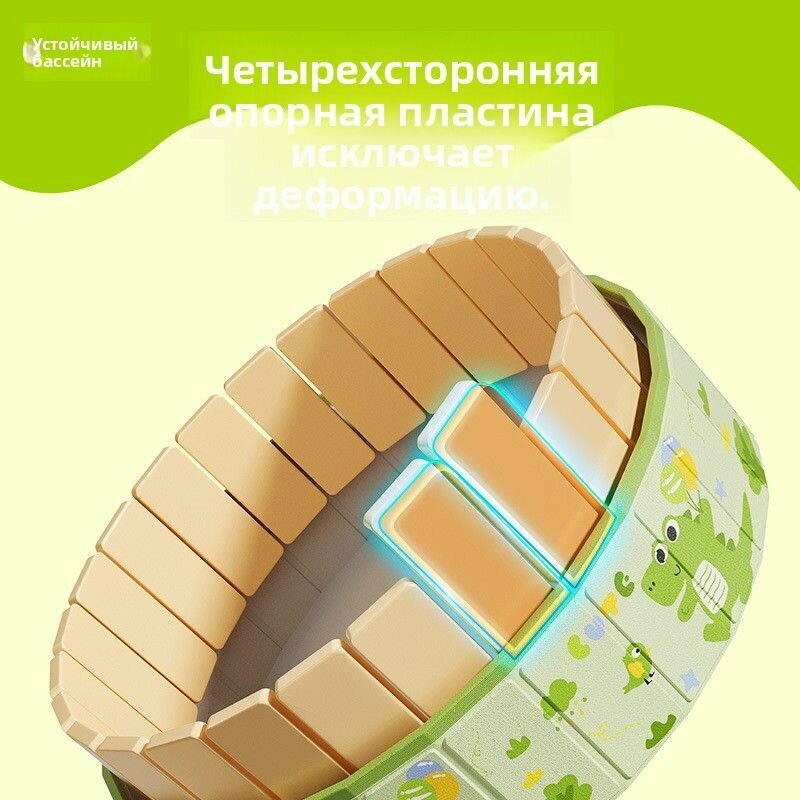 Бассейн детский "Дракон", каркасный, круглый, 200x200 см, зеленое яблоко — фото 1