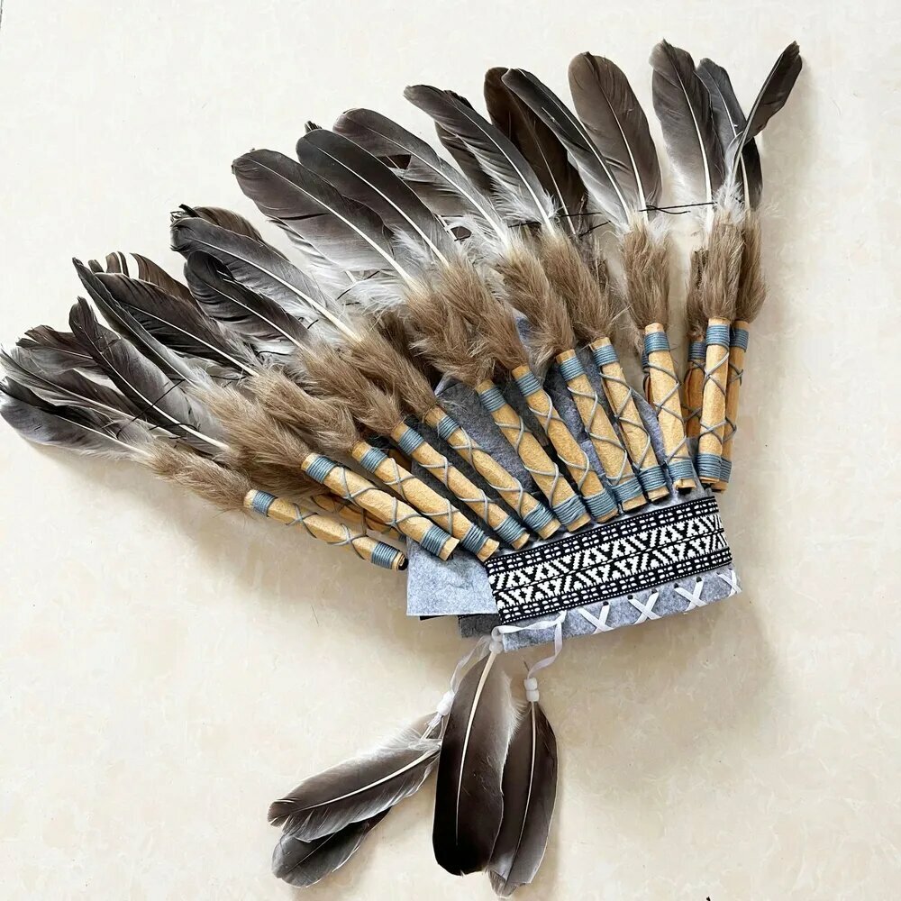 Головной убор индейца "Следопыт" на Хэллоуин, вечеринку, маскарад, косплей