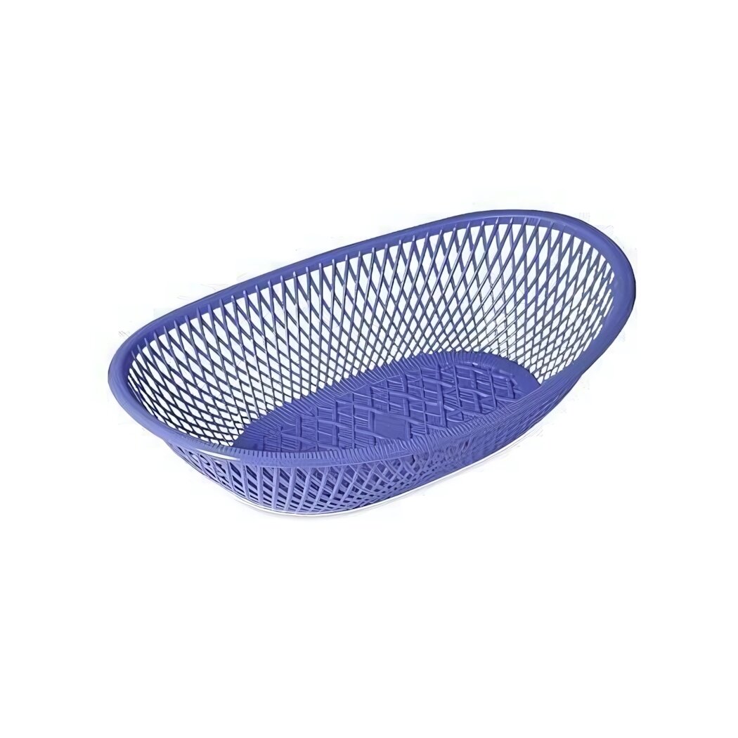 Сухарница пластиковая овальная, размер 290*190*75 мм, цвет фиолетовый, легкая и прочная