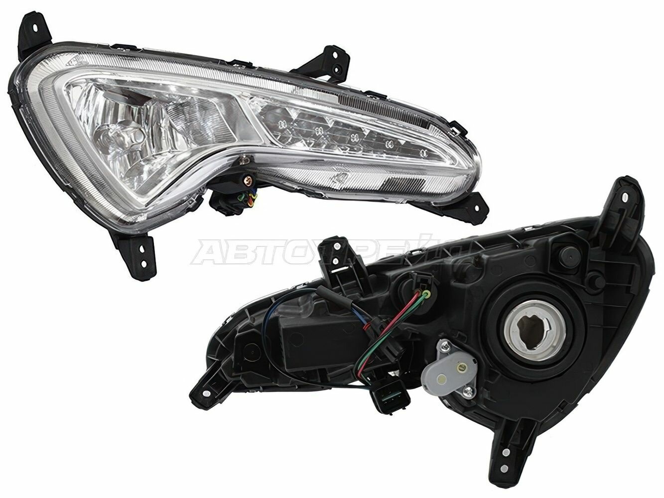 Фара противотуманная правая, диодная для Хендай Солярис арт ST2212051R SAT