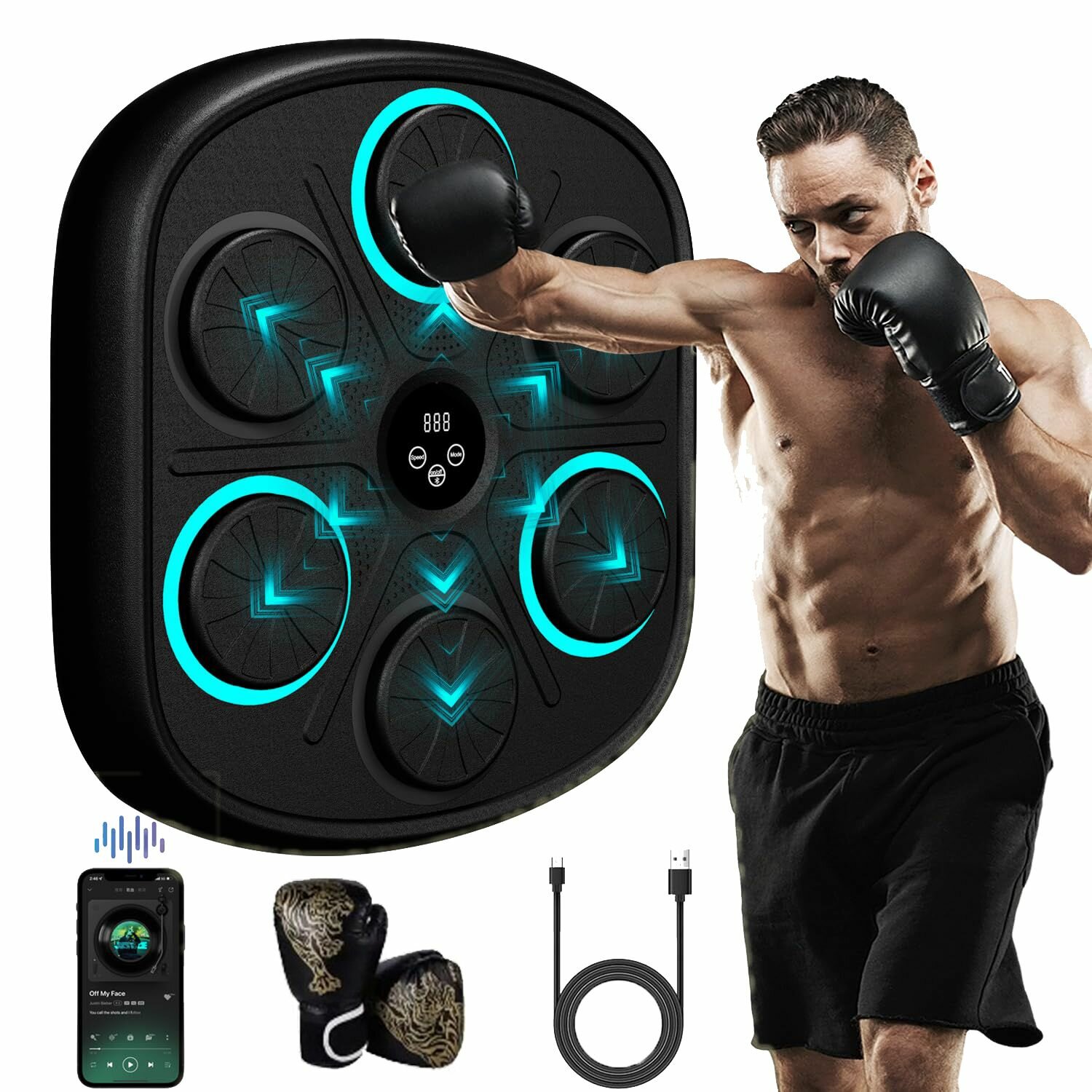 Music boxing machine, музыкальная бокс машина,9-скоростной режим переключения, обратная связь с подсветкой RGB, функция подсчета ватина