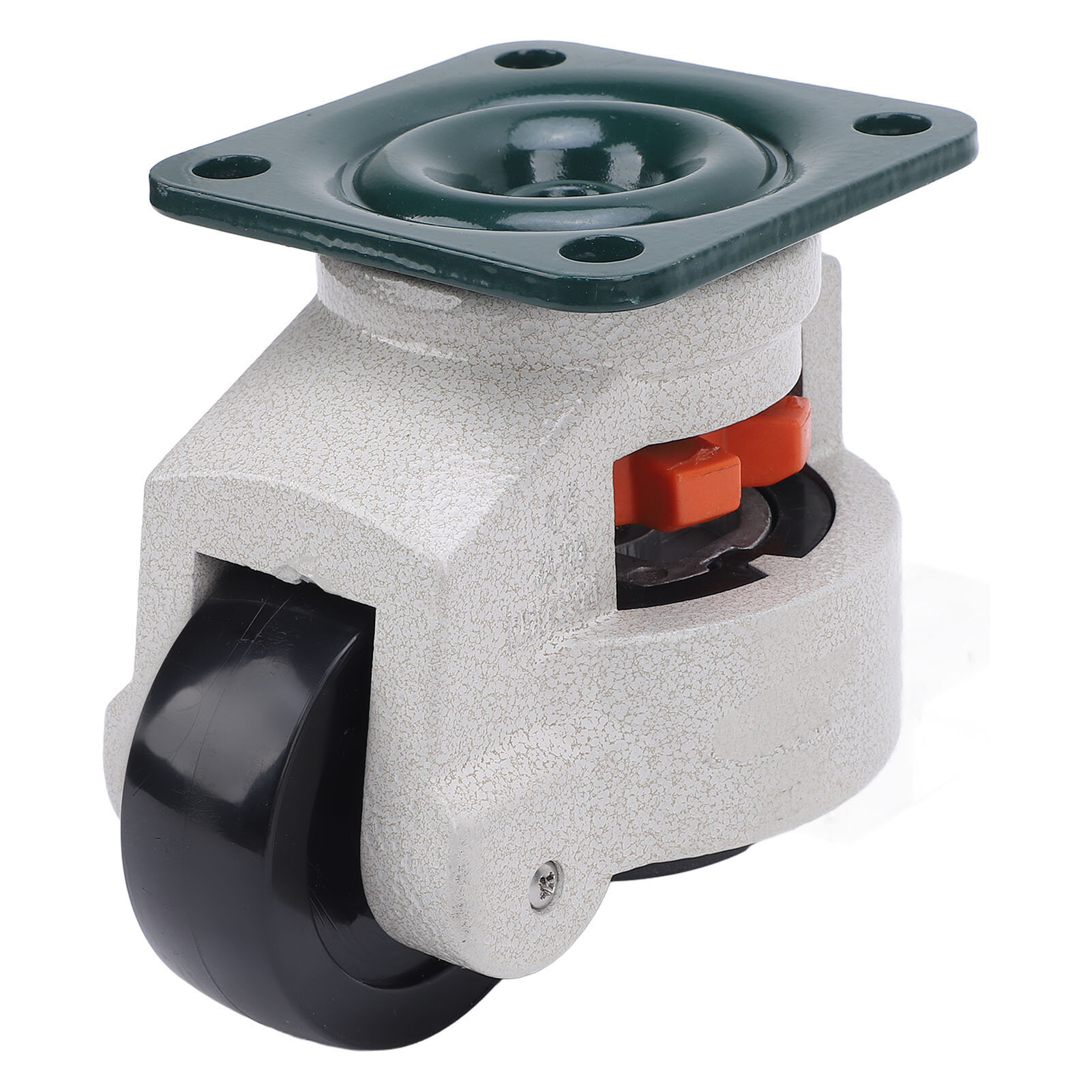 Выравнивающий ролик Регулируемая по высоте крепление к пластине Верстак Вращающийся ролик с колесом 75 мм и резиновым основанием