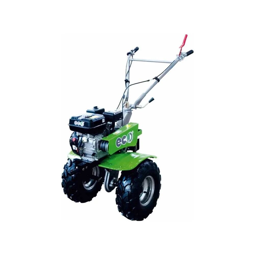 Мотоблок бензиновый ECO МБ5 с чугунным редуктором, ременным приводом, набор: снежный отвал, плуг, грунтозацеп