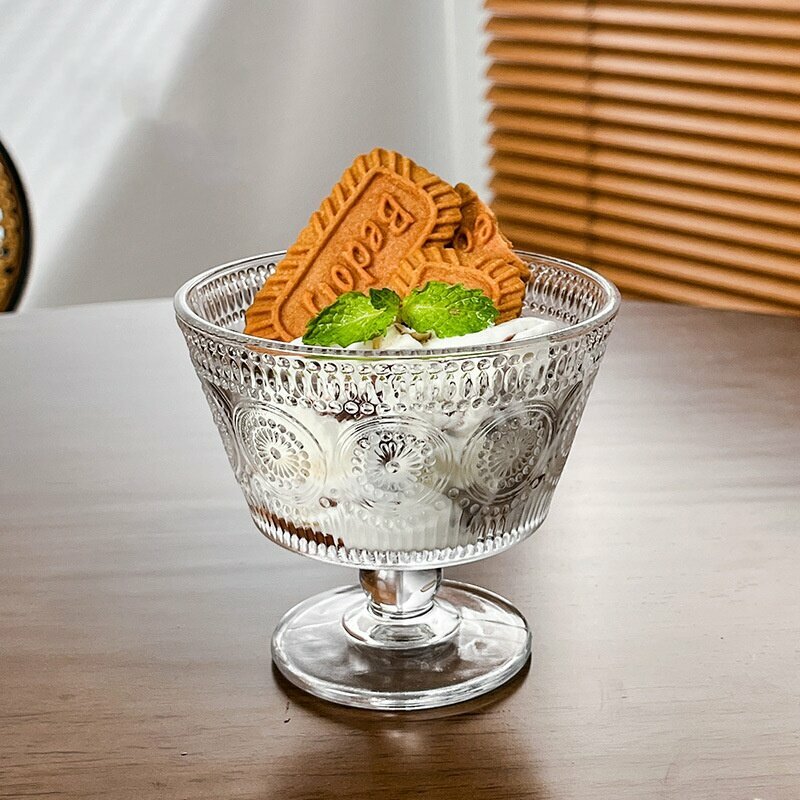 Креманка для мороженого | Стеклянная с ножкой | Элегантная подача