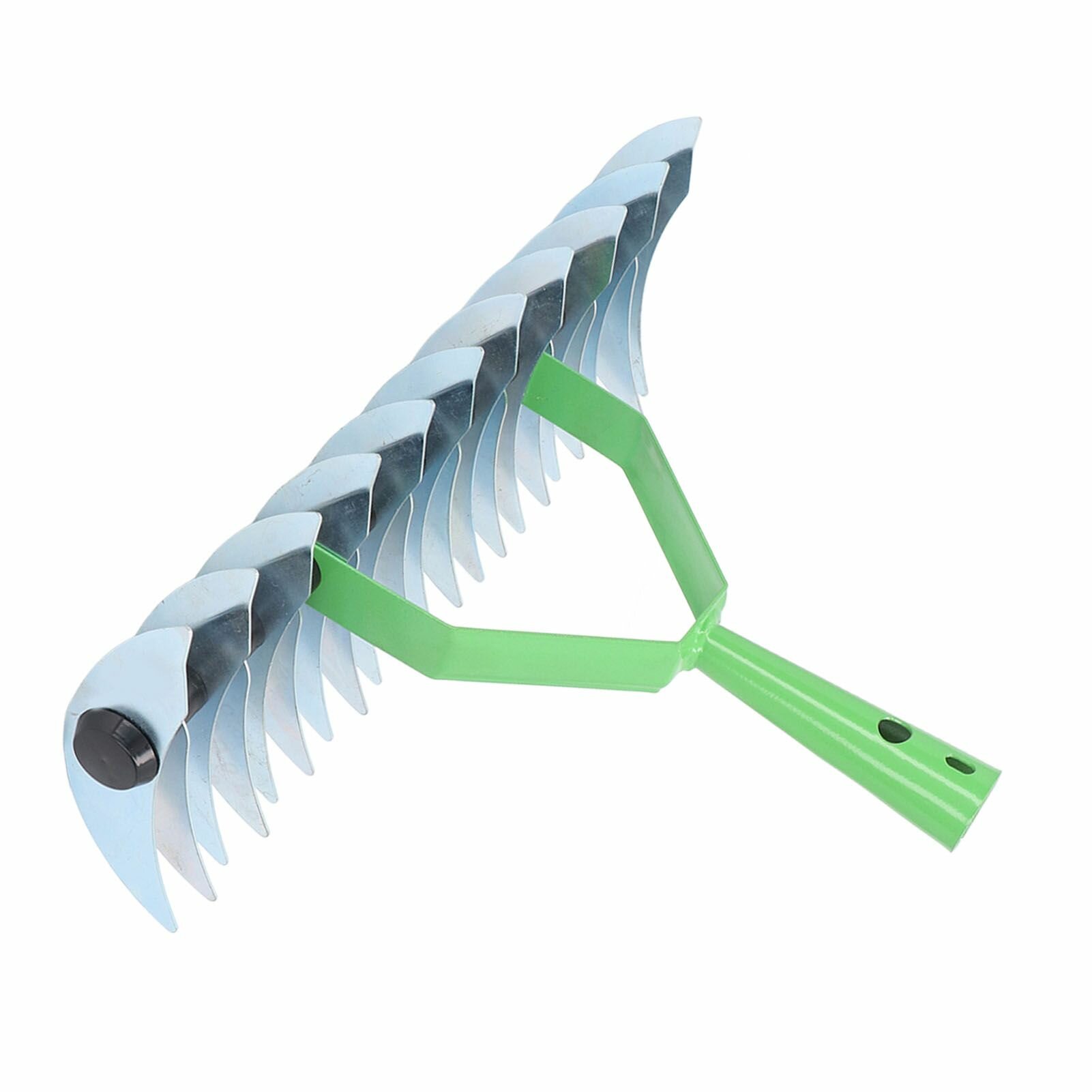 Грабли для соломы из нержавеющей стали с изогнутыми зубьями для газона, грабли для листьев, садовые принадлежности-.