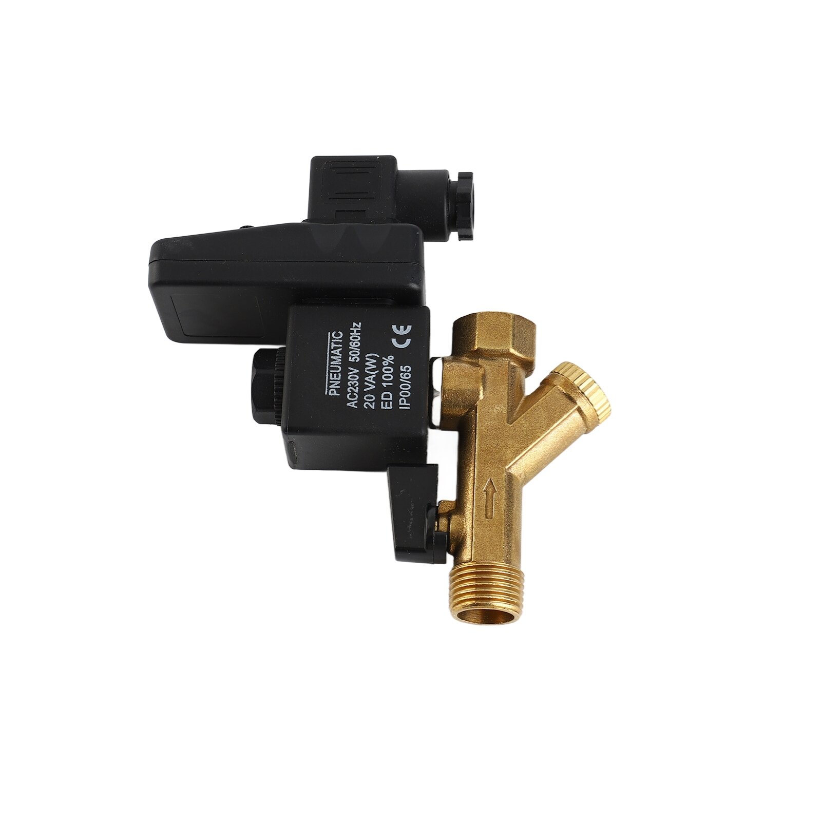 Электромагнитный дренажный клапан 1/2in, латунь, автоматический, 2-ходовой, для компрессора K21855