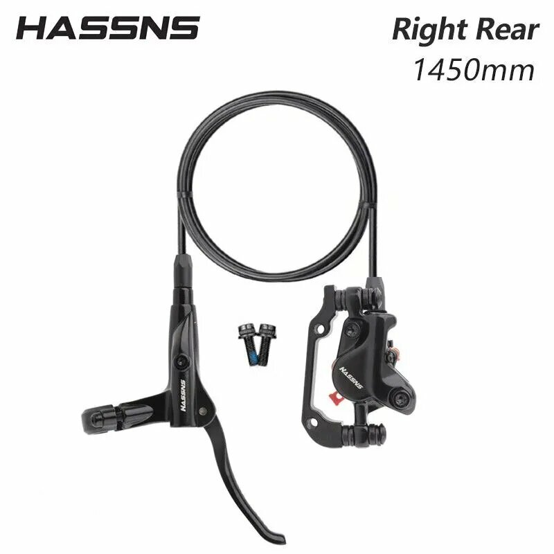 HASSNS M200Двойной поршневой Дисковый тормоз, комплект гидравлических тормозов для горного велосипеда 1450мм, Правый задний