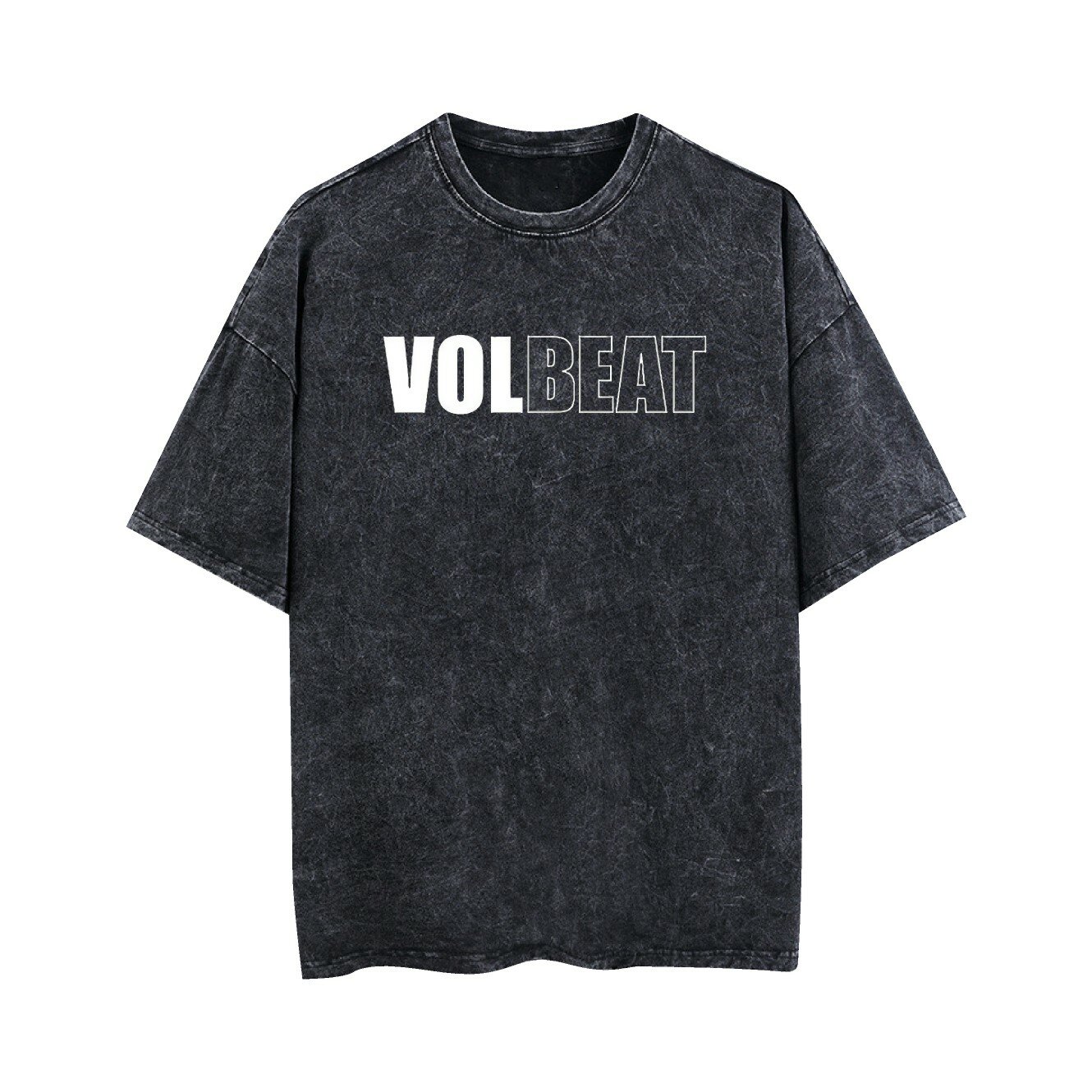 Ретро-футболка Volbeat Logo Черный ретро-костюм с коротким рукавом