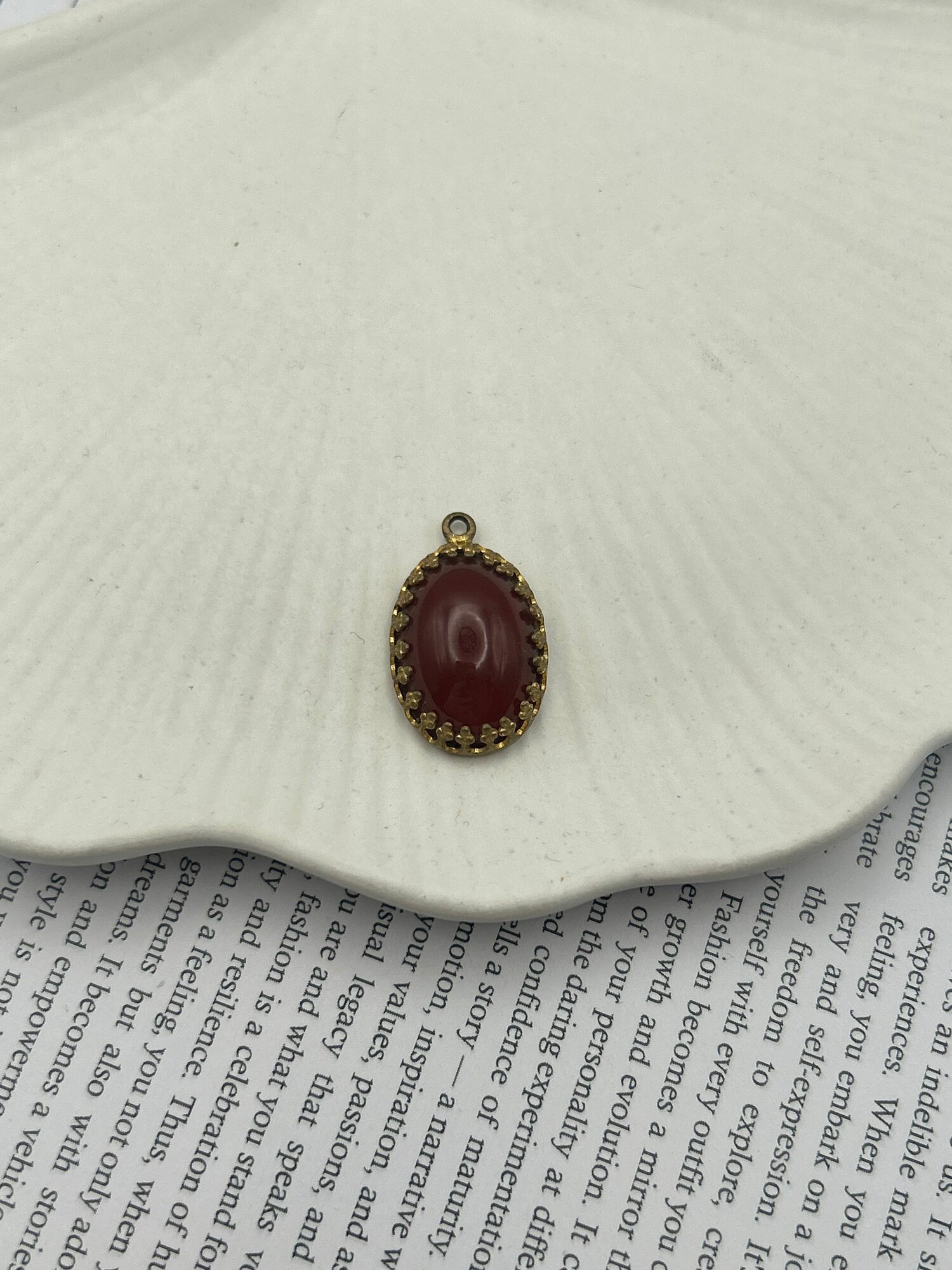 Винтажный кулон подвеска, натуральная яшма