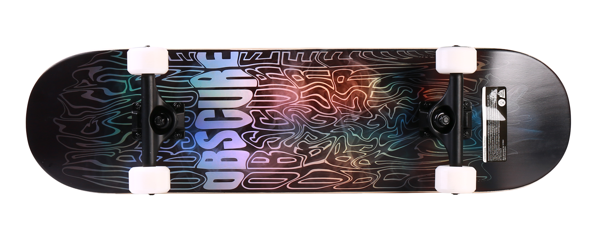 Скейтборд Tech Team "Obscure", 31.5x8.25, Abec 9, до 100кг - Silver — фото 1