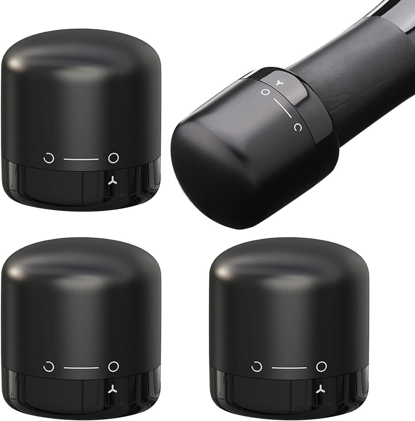 3 многоразовые пробки для винных бутылок: пластик и силикон, надежная герметизация, отличный подарок