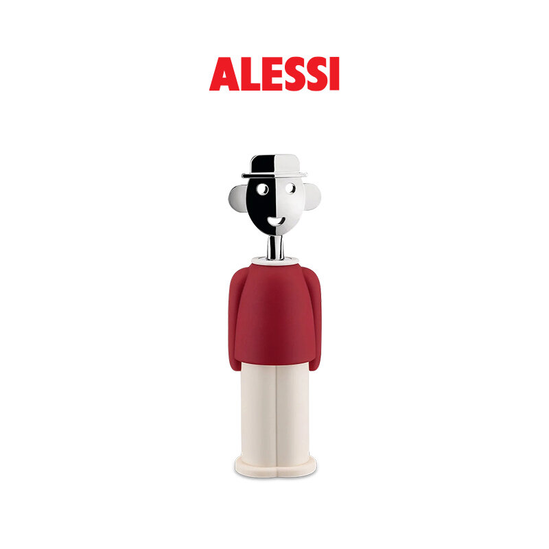 Штопор для вина Alessi "Alessandro M." AAM23 R, красный и белый цвета