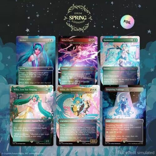 Magic the Gathering: SECRET LAIR X HATSUNE MIKU: SAKURA SUPERSTAR Foil (японский язык)