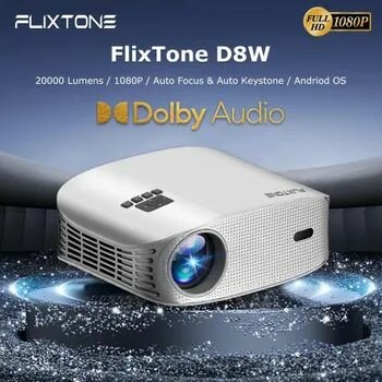 Flixtone Проектор FlixTone D8W, 1LCD, серебристый