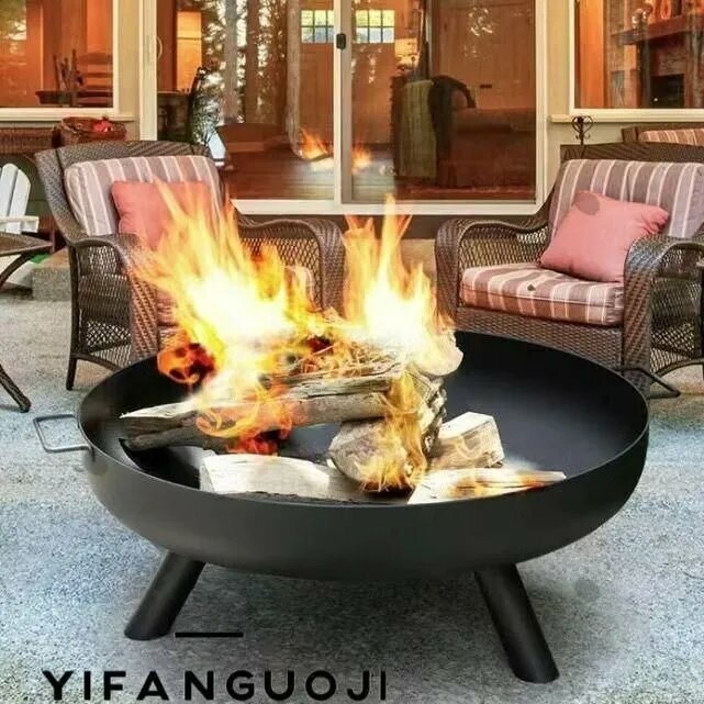 Чаша для костра, круглая, металл, высота 23 см, диаметр 68см, толщина 2мм