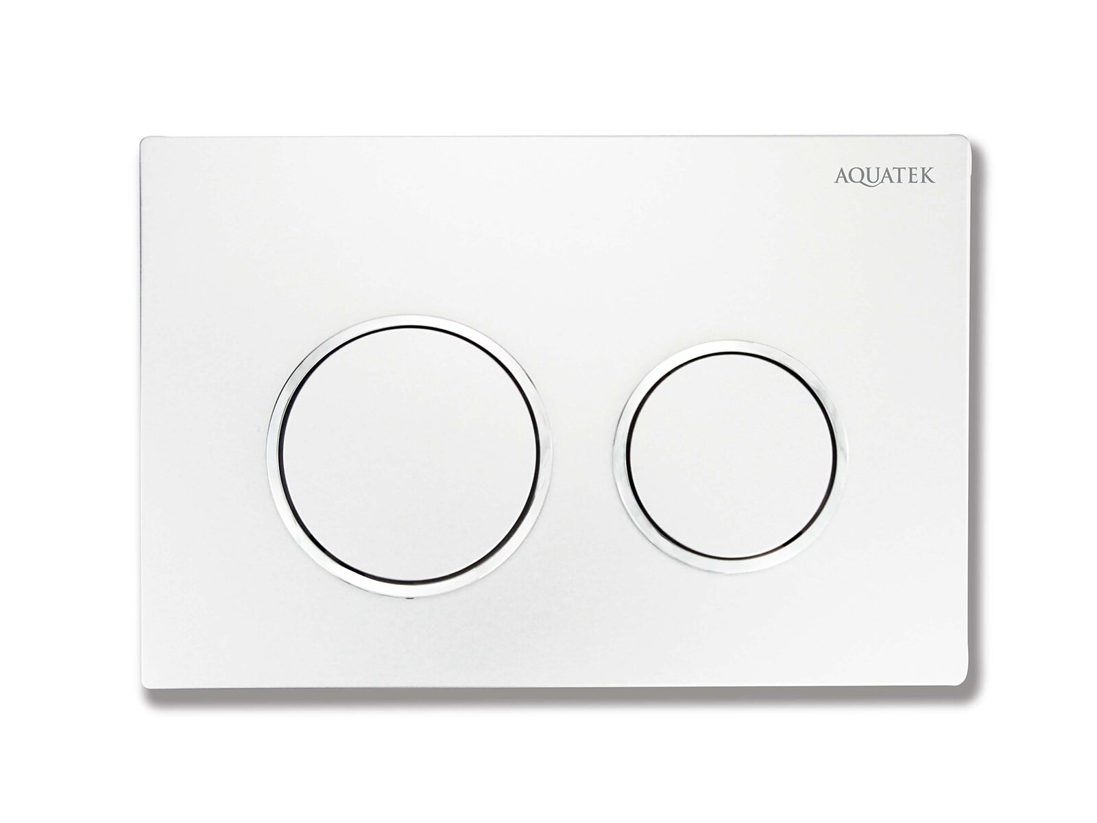 Панель смыва Aquatek Small для INS-0000018, клавиши круглые, белый, ободок хром TDI-0000001
