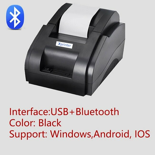 Портативный термопринтер Xprinter 58 мм AU-штекер, 58IIH Bluetooth USB