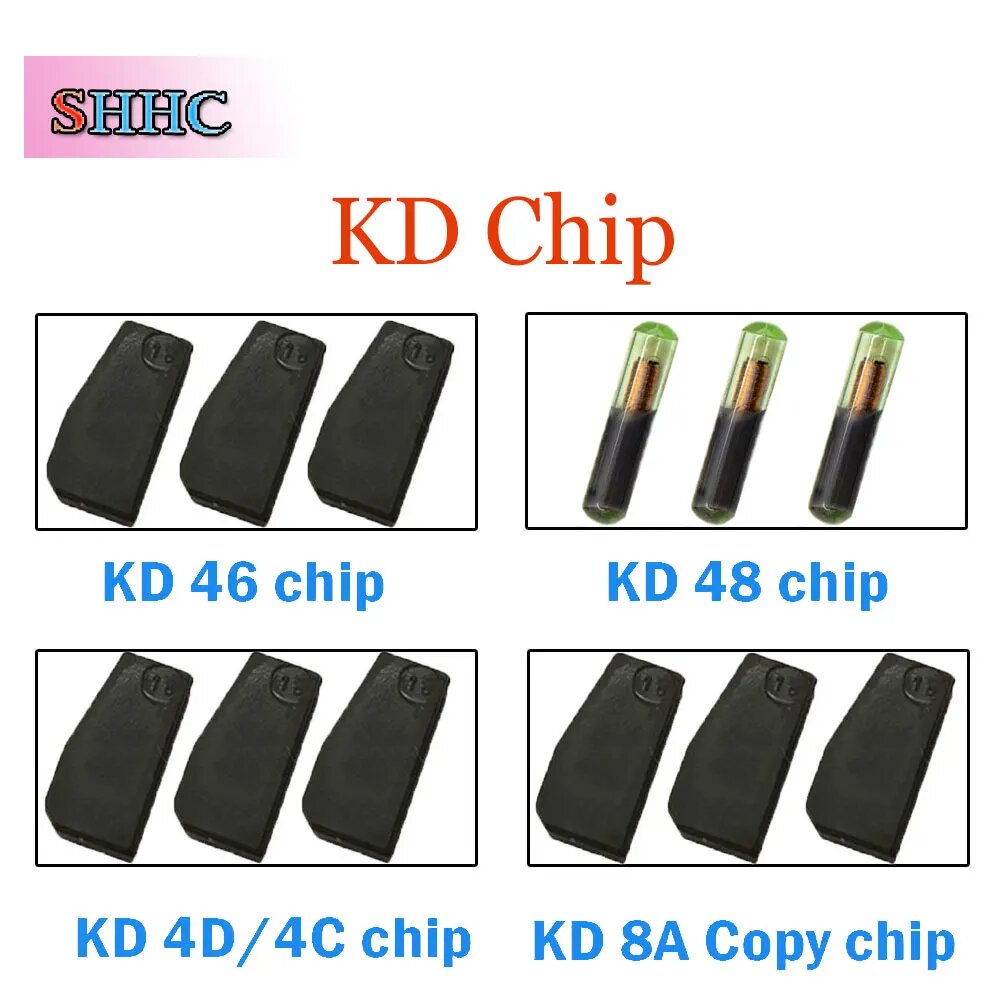 10 шт. чип-транспондер KEYDIY KD 4C/4D KD 48 KD 46 копия транспондер для KEYDIY KDX2 ключевая программа автомобильные чипы для ключей автомобильные аксессуары KD4D 4C Chip