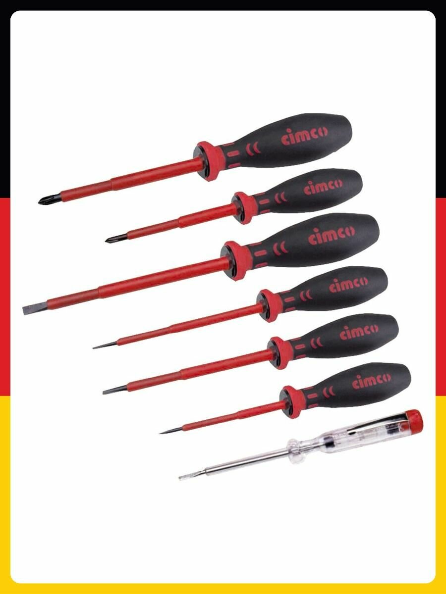 Набор отверток Cimco 7 предметов 1000 В 117802