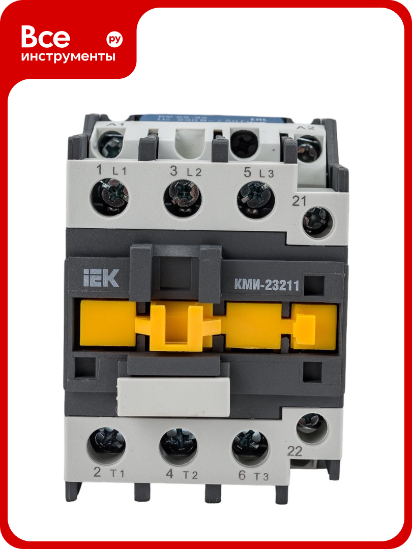 Контактор IEK КМИ-23211 32А 220В ИЭК KKM21-032-230-01