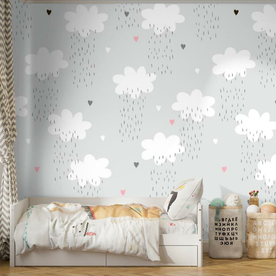 Фотообои Облака в небе 12-757-S-Холст 270 x 200 см (ВхШ) Бесшовные, флизелиновые, влагостойкие обои MasterFresok