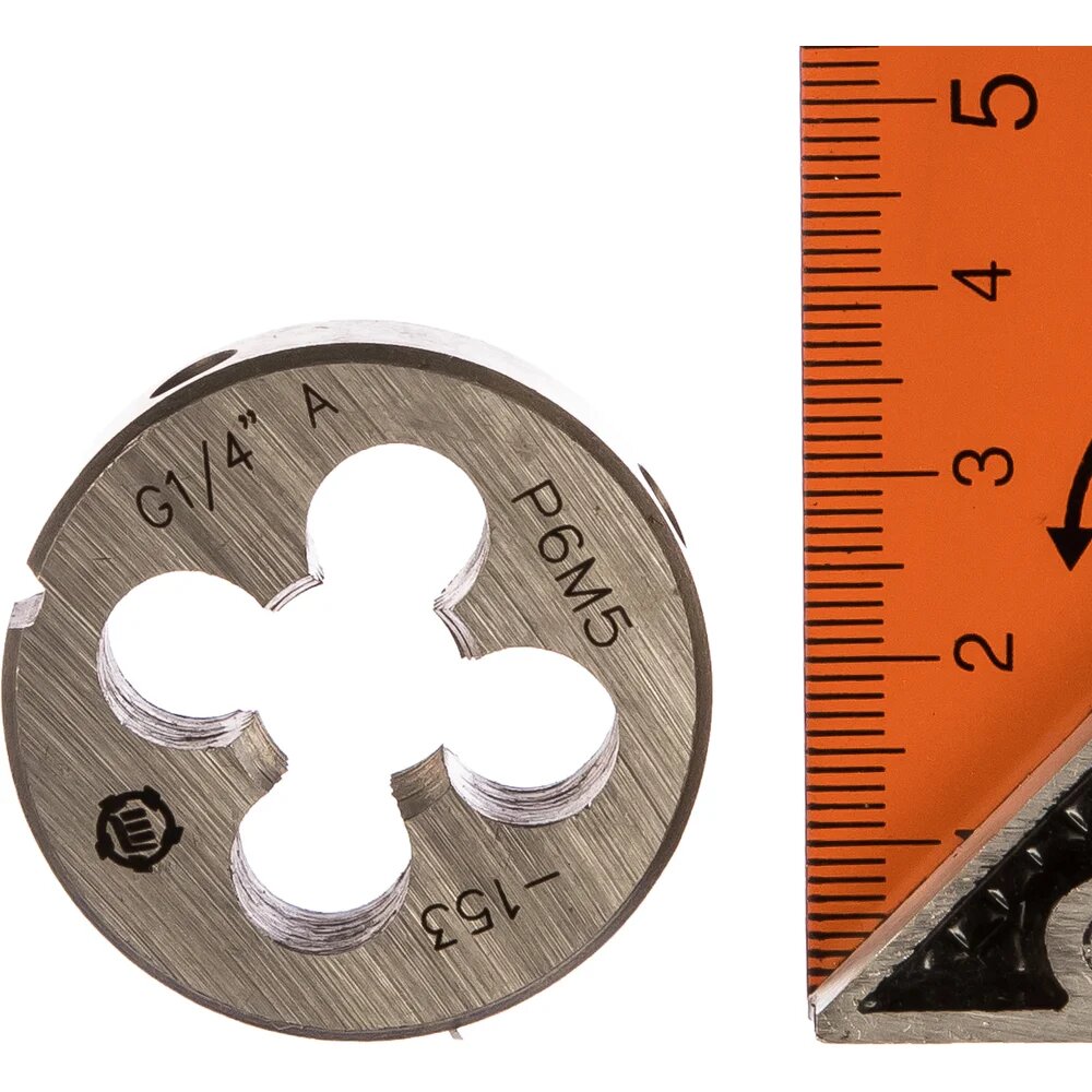 Плашка, трубная цилиндрическая G 1/4 дюйма Р6М5 ТМ Туламаш 143399