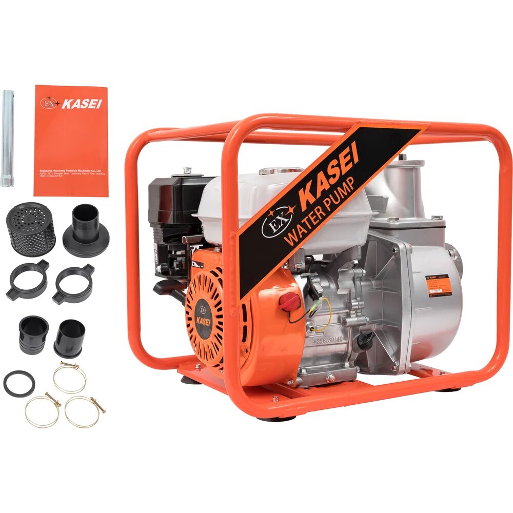 Мотопомпа для чистой воды Ex Kasei 5 л. с,1000 л/мин QGZ80-30-19 надежной конструкции